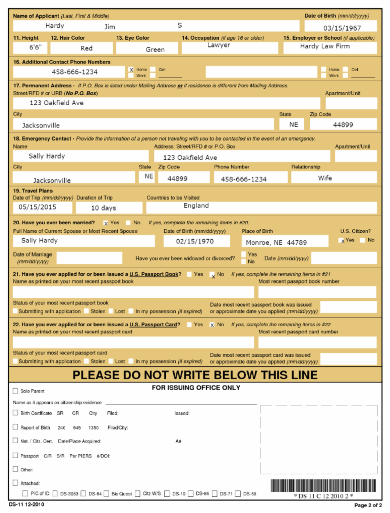 Ds 11 Printable Form - Free Printable Forms