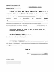 Free Printable Executor Of Estate Form - Free Printable Forms