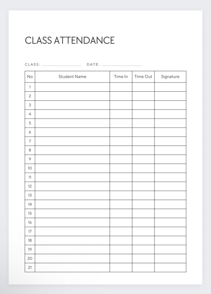 Class Printable Registration Form - Free Printable Forms