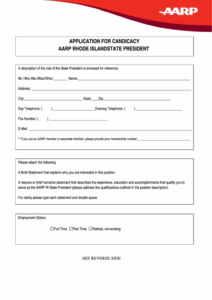 Printable Aarp Registration Form - Free Printable Forms